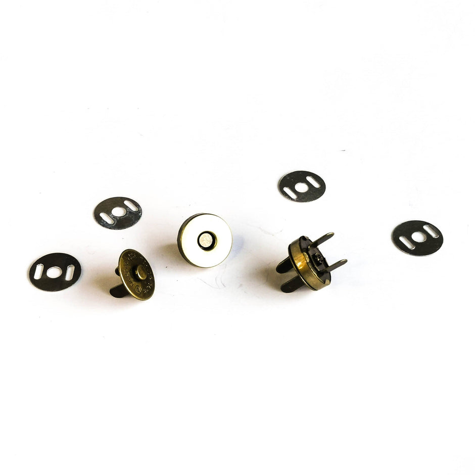 Metal Magnetic Snap Closures 18mm Slimline 2 pack By Kiwi Bagineers In ...